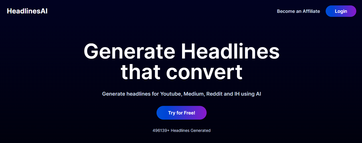 Headlines AI: Generate Headlines that convert
